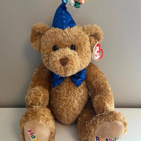 Toys | Ty Beanie Buddy Happy Birthday The Birthday Bear With Party Hat ...